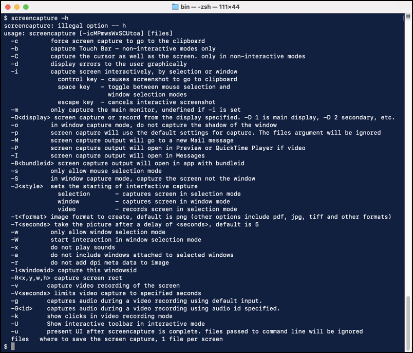 Shell Script to Screen Capture Every 30 Seconds on a Mac