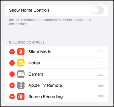 Customize the Control Center on a New Apple iPad?