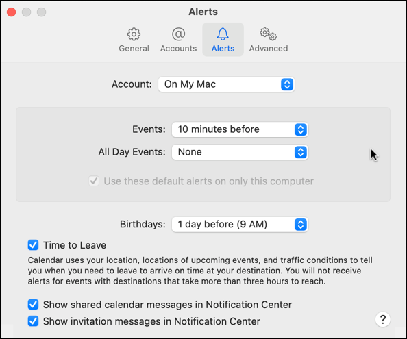 How to Add Alerts to External Events in Mac Calendar