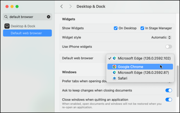 The Easiest Way to Change Default Browser on a Mac?