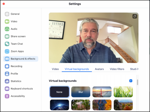 Change Your Zoom Virtual Background from an Image Gallery
