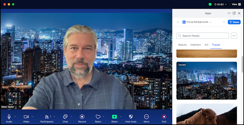 Change Your Zoom Virtual Background from an Image Gallery