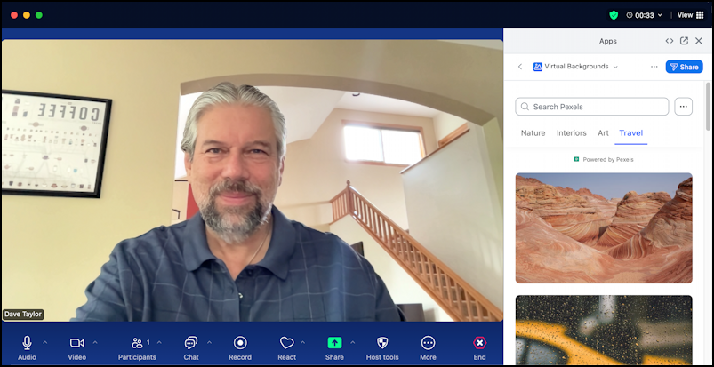 Change Your Zoom Virtual Background from an Image Gallery