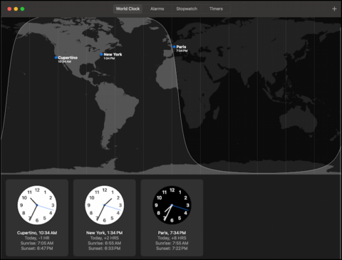 How Can I Set Up Multiple Time Zone Clocks in MacOS?