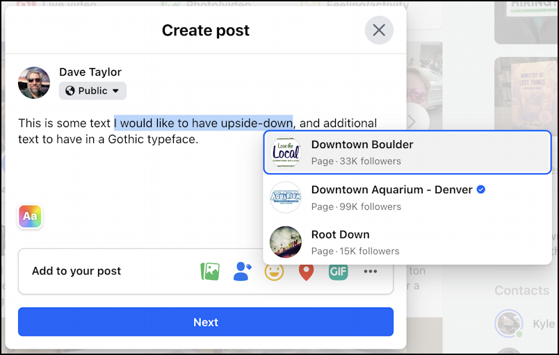 How to Get Fancy Fonts and Effects in a Facebook Status Update