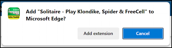 Can I Add Solitaire as an Extension to Microsoft Edge?