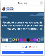 How to Limit Who Can Reply to your Facebook Posts