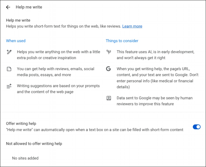 How to Use “Help Me Write” AI Smarts on a Chromebook