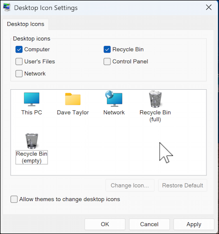 Safe Way to Change Desktop Icons in Windows 11