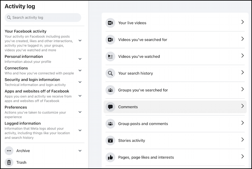 How to Find All of Your Facebook Comments and Likes