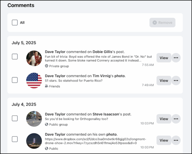How to Find All of Your Facebook Comments and Likes