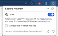 How to Utilize “Secure Network” VPN within Microsoft Edge