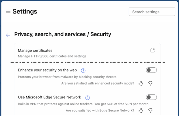 How to Utilize “Secure Network” VPN within Microsoft Edge