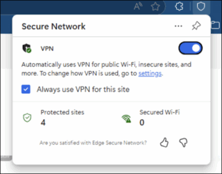 How to Utilize “Secure Network” VPN within Microsoft Edge