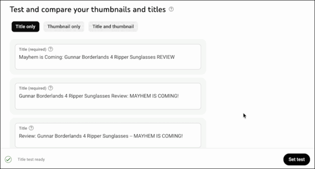 How to A/B Test Titles and Thumbnails in YouTube Studio